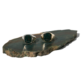 Mens Bloodstone Signet Ring in Sterling Silver, 14k Gold, 18k Gold ...