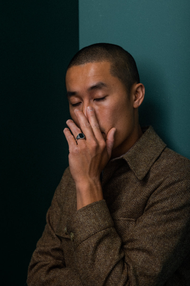 Mens Bloodstone Signet Ring in Sterling Silver, 14k Gold & 18k Gold ...