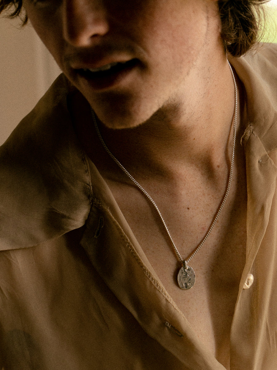 Boulder Mens Pendant Necklace Thin Chain Necklace – Blœdstone